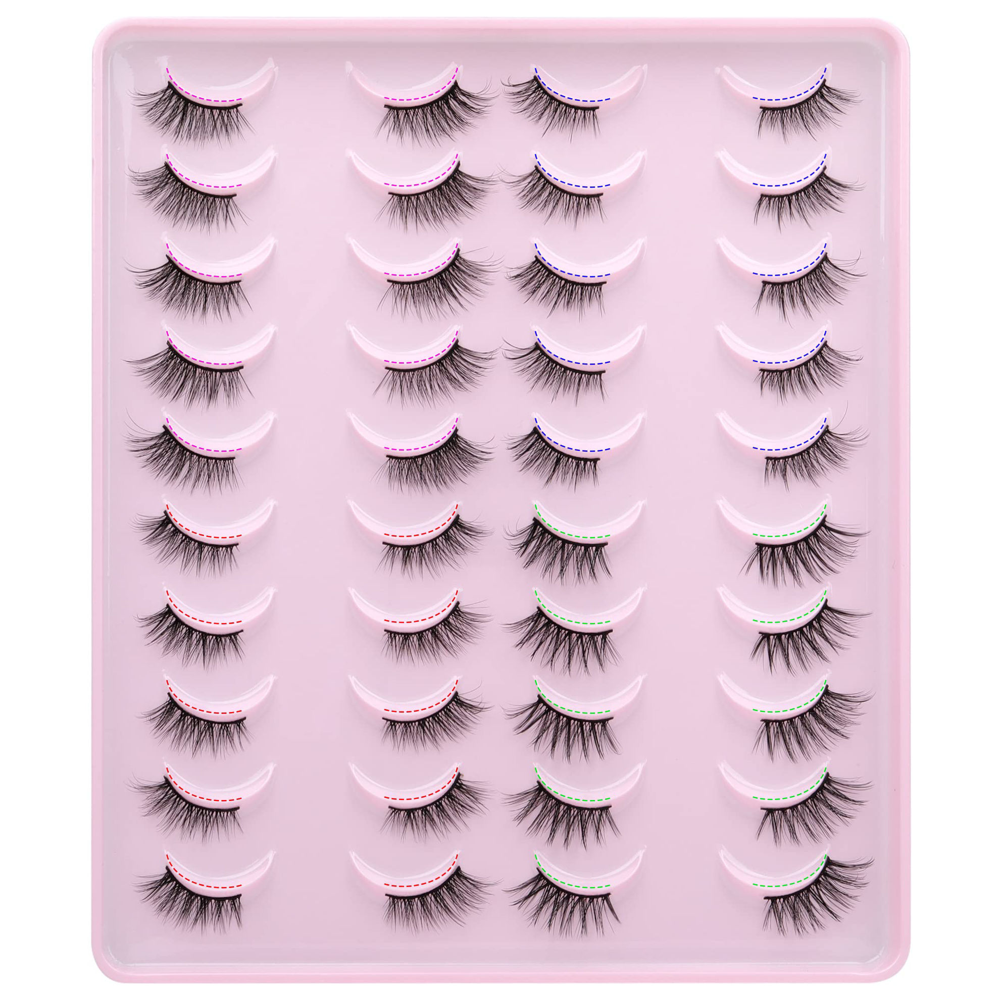GetUSCart- Half Lashes Natural Look Fluffy False Eyelashes Wispy 4 ...