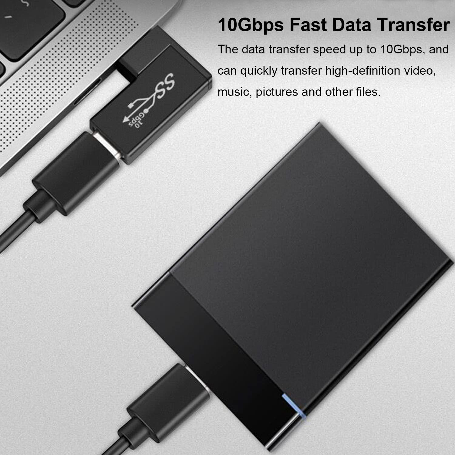 GetUSCart- Jadebones 90 Degree USB to USB C Adapter (4 Pack), Vertical ...