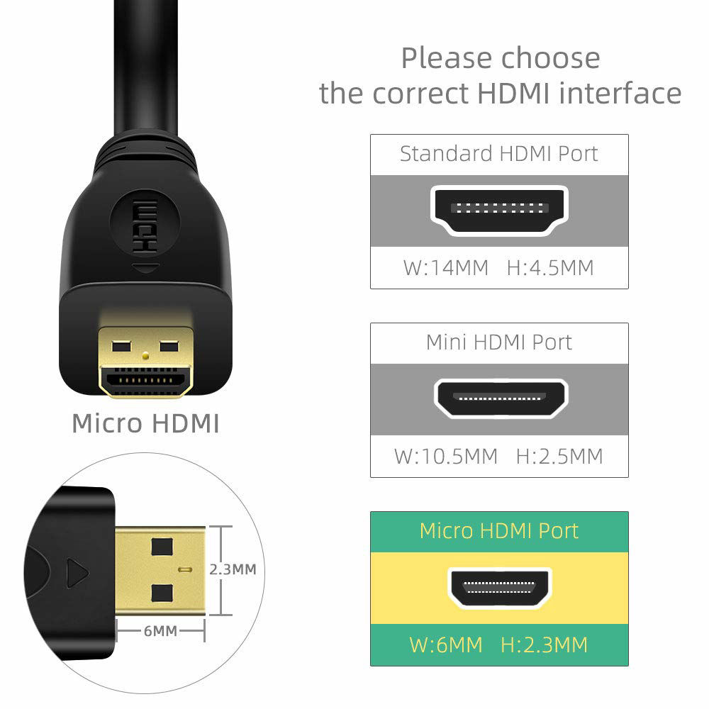 GetUSCart- Unkonwn Micro HDMI to VGA (Male to Female) 1080P Micro HDMI ...