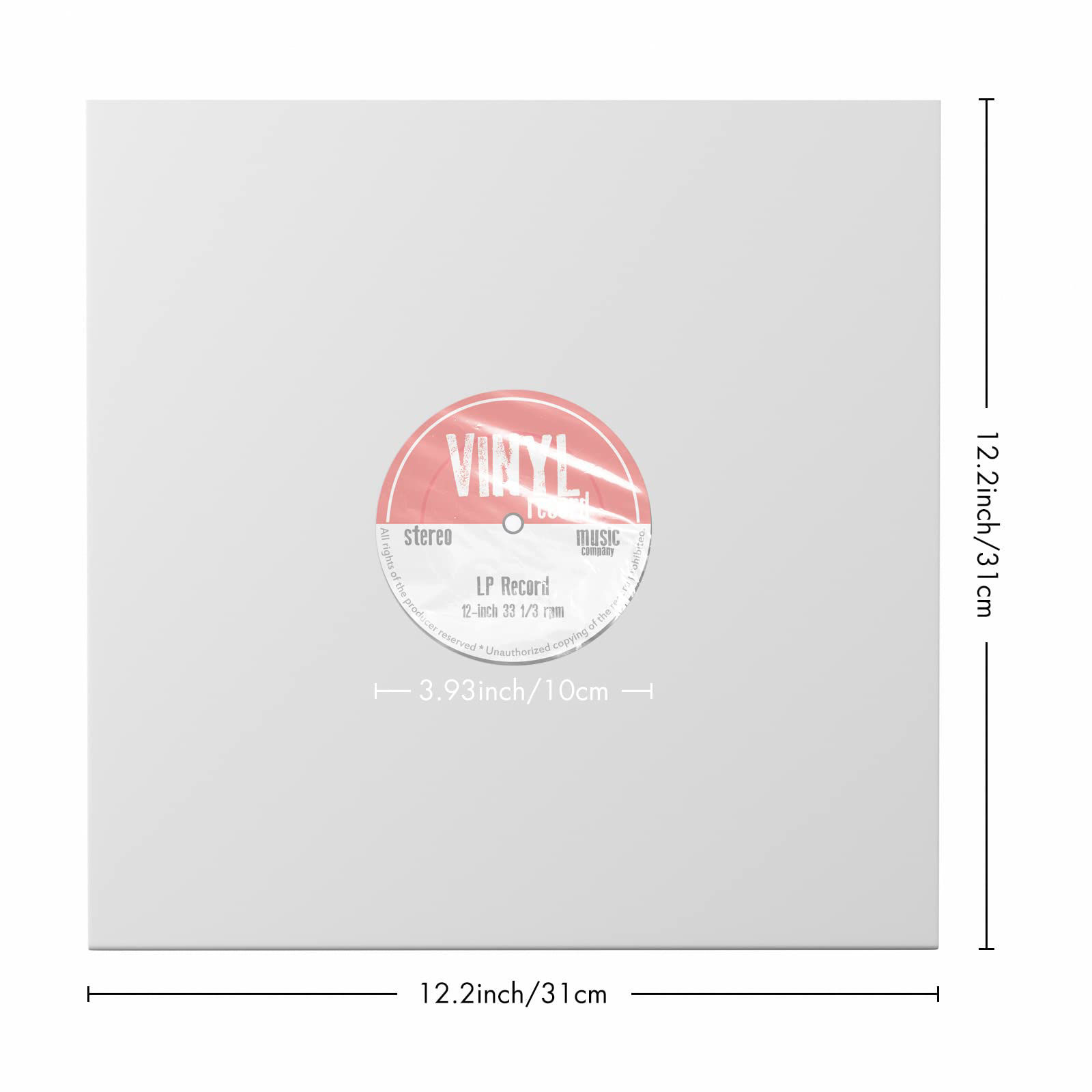 GetUSCart- GUDGI Vinyl Inner Sleeve 12 Inch Paper 10pcs, Made Of Acid ...