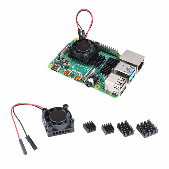 GetUSCart- Enokay Raspberry Pi 4 Model B Heat Sink Single Cooling Fan ...