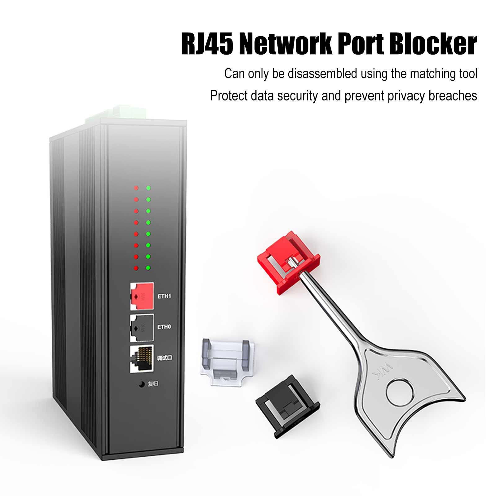 GetUSCart- 12Pcs RJ45 Port Lock with 1 Keys, Locking RJ45 Port/Dust ...