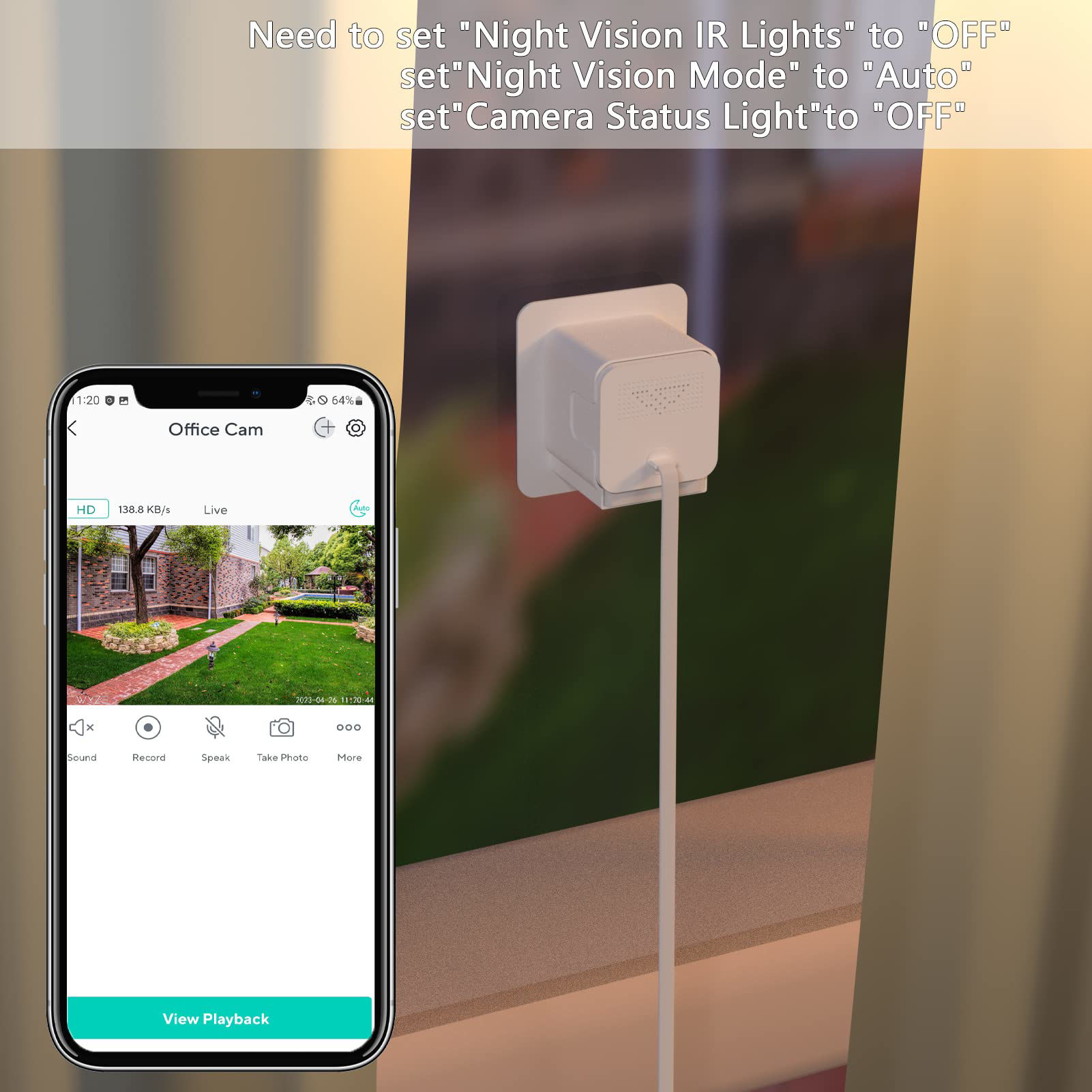 GetUSCart- Teccle Window Mount for Wyze Cam V3, Through Window Glass ...