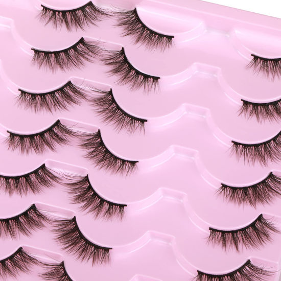 GetUSCart- Newcally Half Lashes Mink Natural Cat Eye Wispy False ...