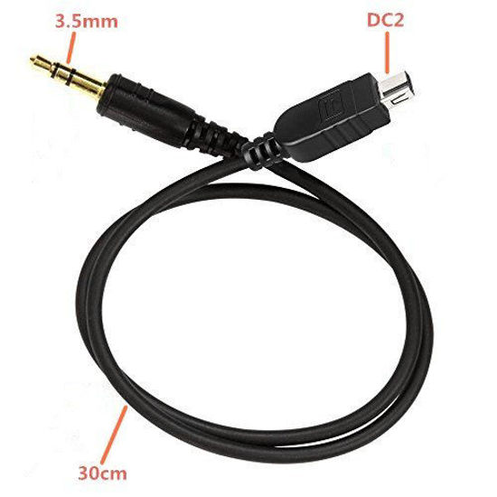 GetUSCart- GFSHOP 3.5mm Off Camera Shutter Connecting Cable Cord 3.5mm-DC2 Camera Connecting ...