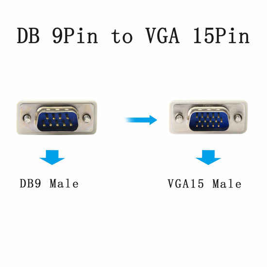 GetUSCart- PNGKNYOCN 4.5 Feet DB 9 Pin Male to VGA 15 Pin Male Adapter ...