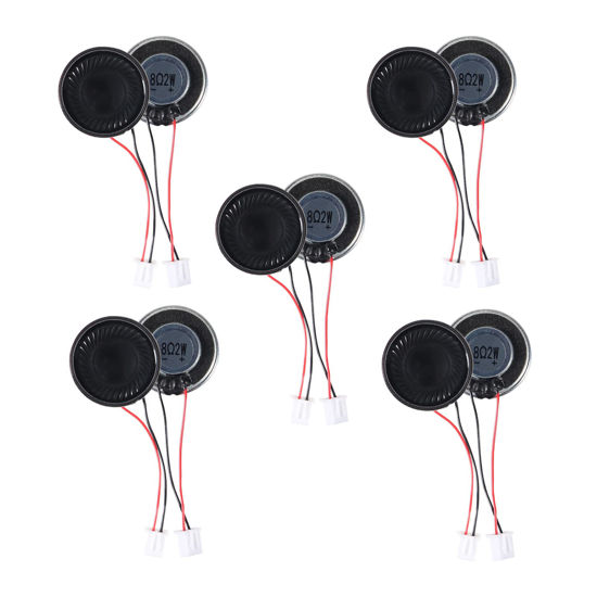 GetUSCart- AITIAO 10Pcs 2W 8 Ohm Mini Speakers Metal Shell Round Internal Magnet Speaker for DVD ...