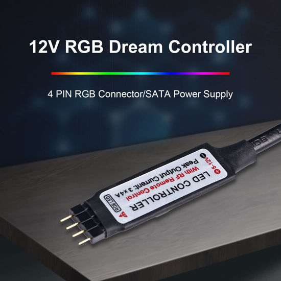 GetUSCart- DS RGB Case Fans Controller Kit with 17Key Remote, Connect to DS RGB RAM Heatsink and ...