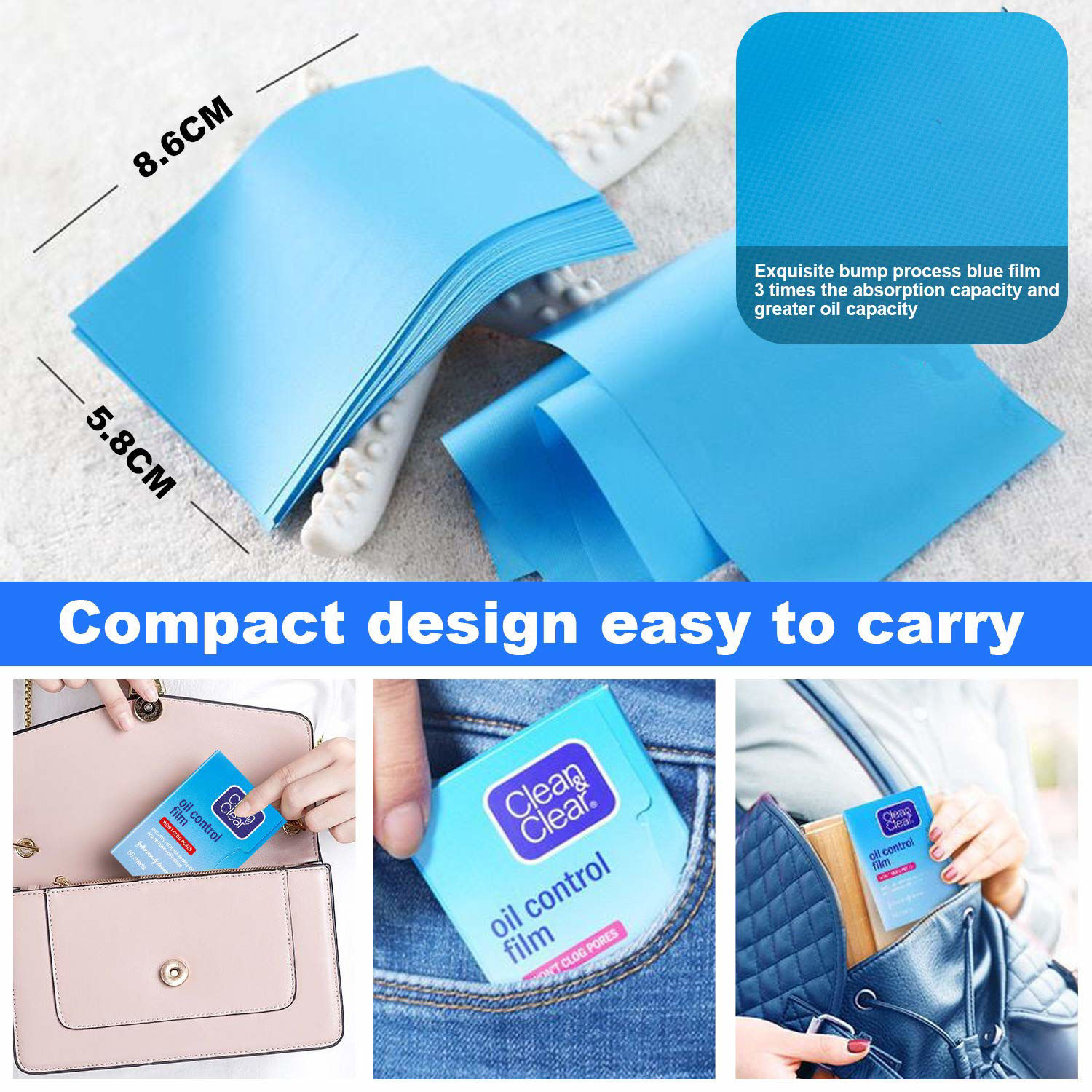 GetUSCart- Oil Absorbing Tissues Oil Control Film, Oil Blotting Paper ...