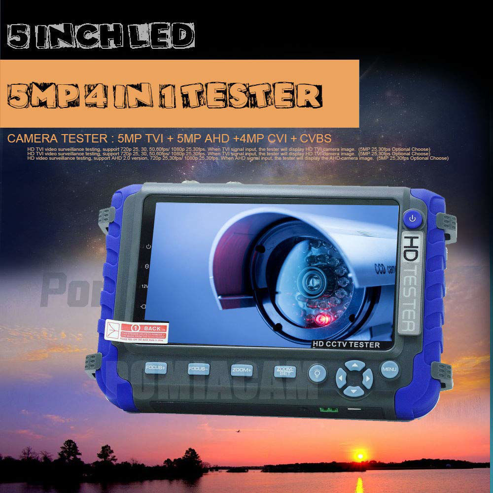 GetUSCart- CCTV Tester Monitor 5.0 Inch Wrist Coaxial 4-in-1 Camera ...