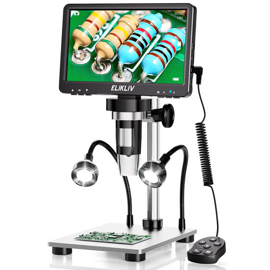 GetUSCart- Elikliv EDM9 7'' LCD Digital Microscope 1200X, 1080P Coin ...