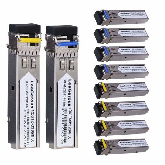 GetUSCart- 5 Pairs BIDI SFP Network Transceiver Module, 1.25 Gigabit ...