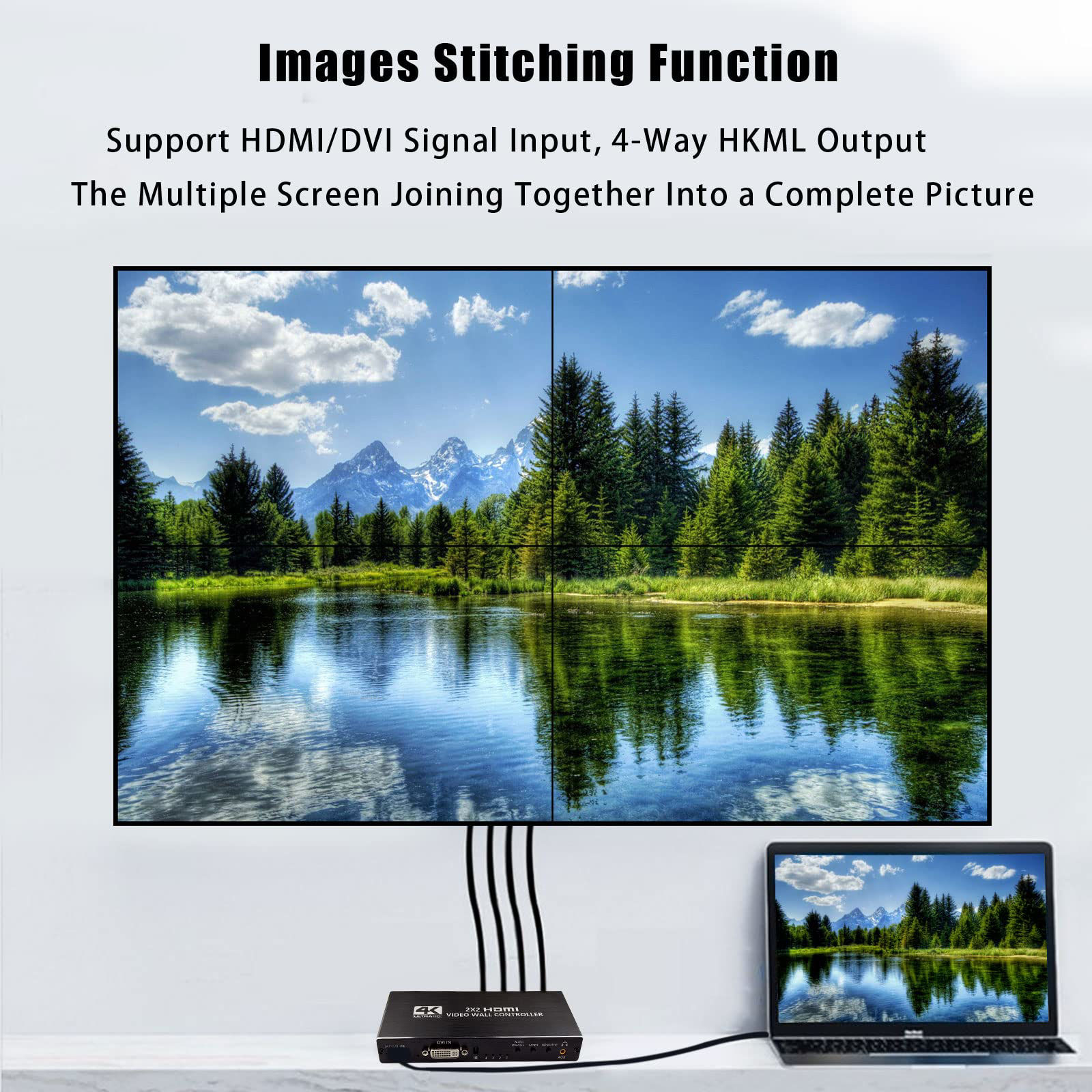 GetUSCart- Video Wall Controller, 4K x 2K HD Seamless Splicing ...