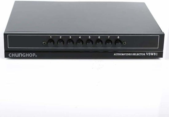 GetUSCart- CHUNGHOP 8 Ports Composite 3 RCA Video Audio AV Switcher Box ...