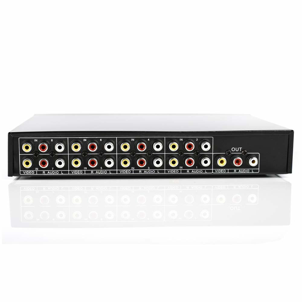 GetUSCart- CHUNGHOP 8 Ports Composite 3 RCA Video Audio AV Switcher Box ...