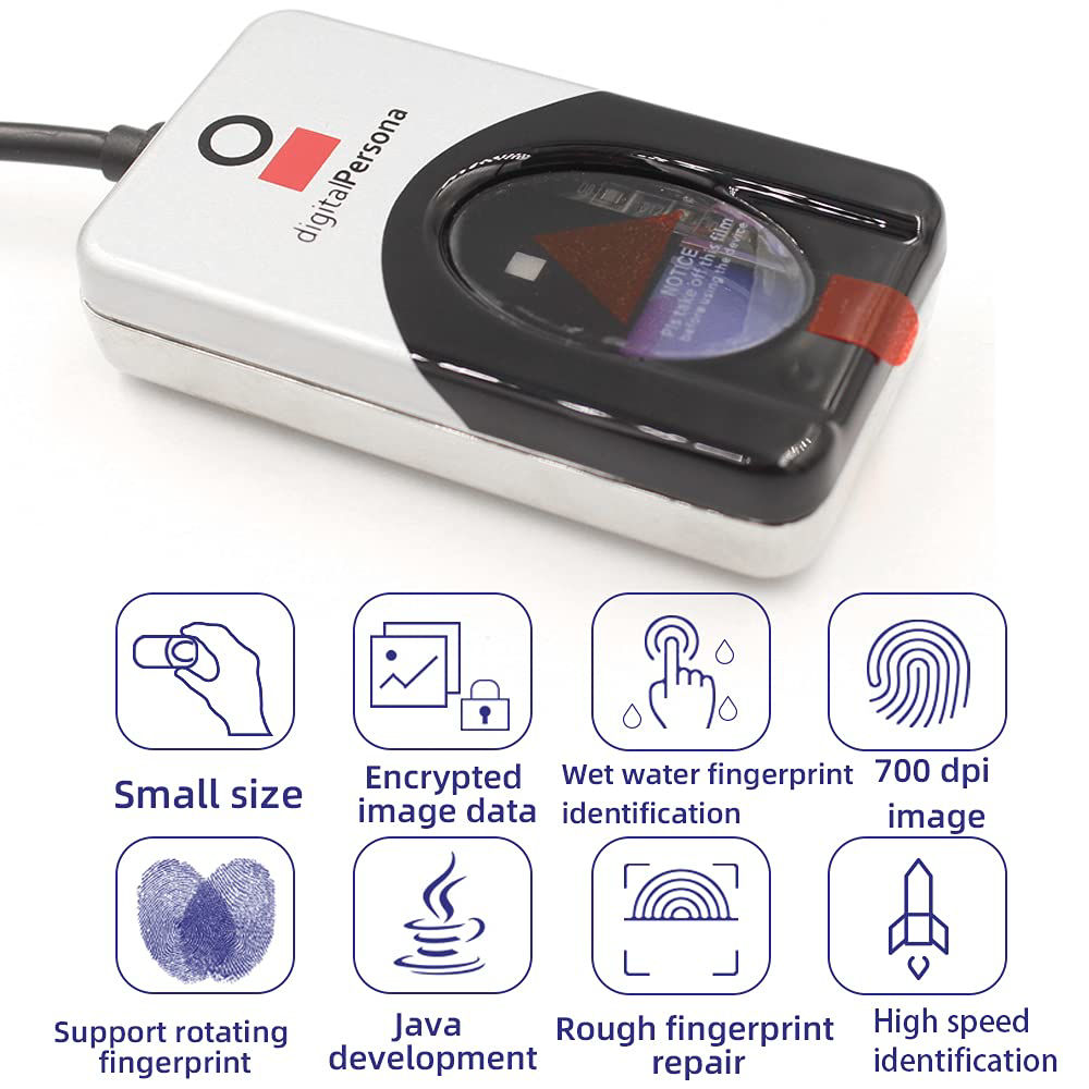 GetUSCart- USB Fingerprint Reader Digital Persona U.are.u 4500 Reader USB Biometric Fingerprint ...