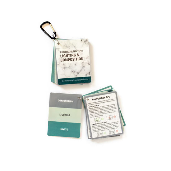 GetUSCart- Photography Tips: Composition & Lighting Cheat Sheet Cards | Pocket-Sized Quick ...