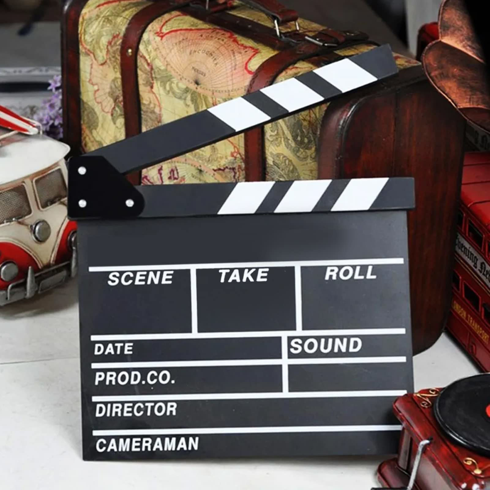 GetUSCart- Movie Film Clap Board,Dry Erase Black Wooden Clapper Board ...