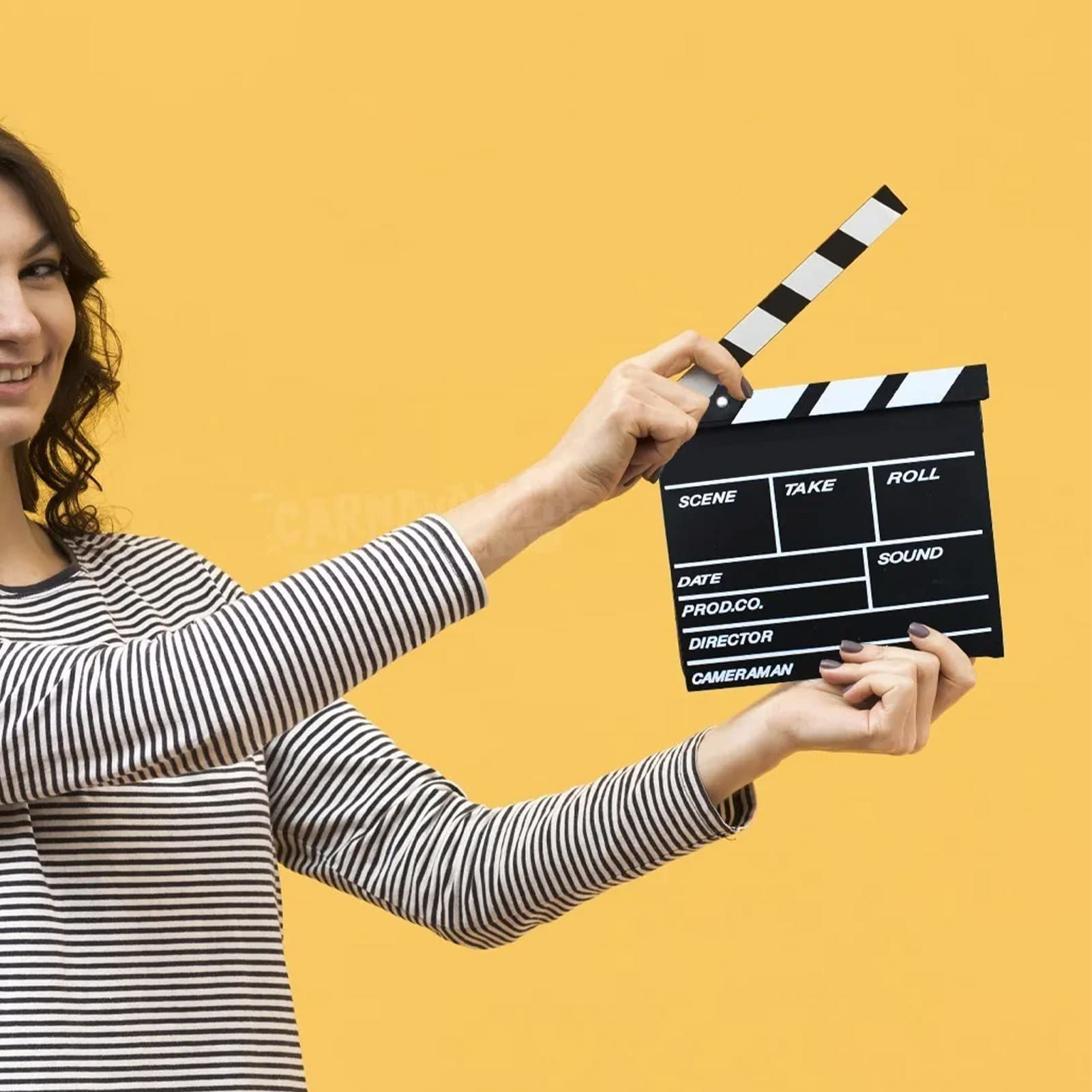 GetUSCart- Movie Film Clap Board,Dry Erase Black Wooden Clapper Board ...
