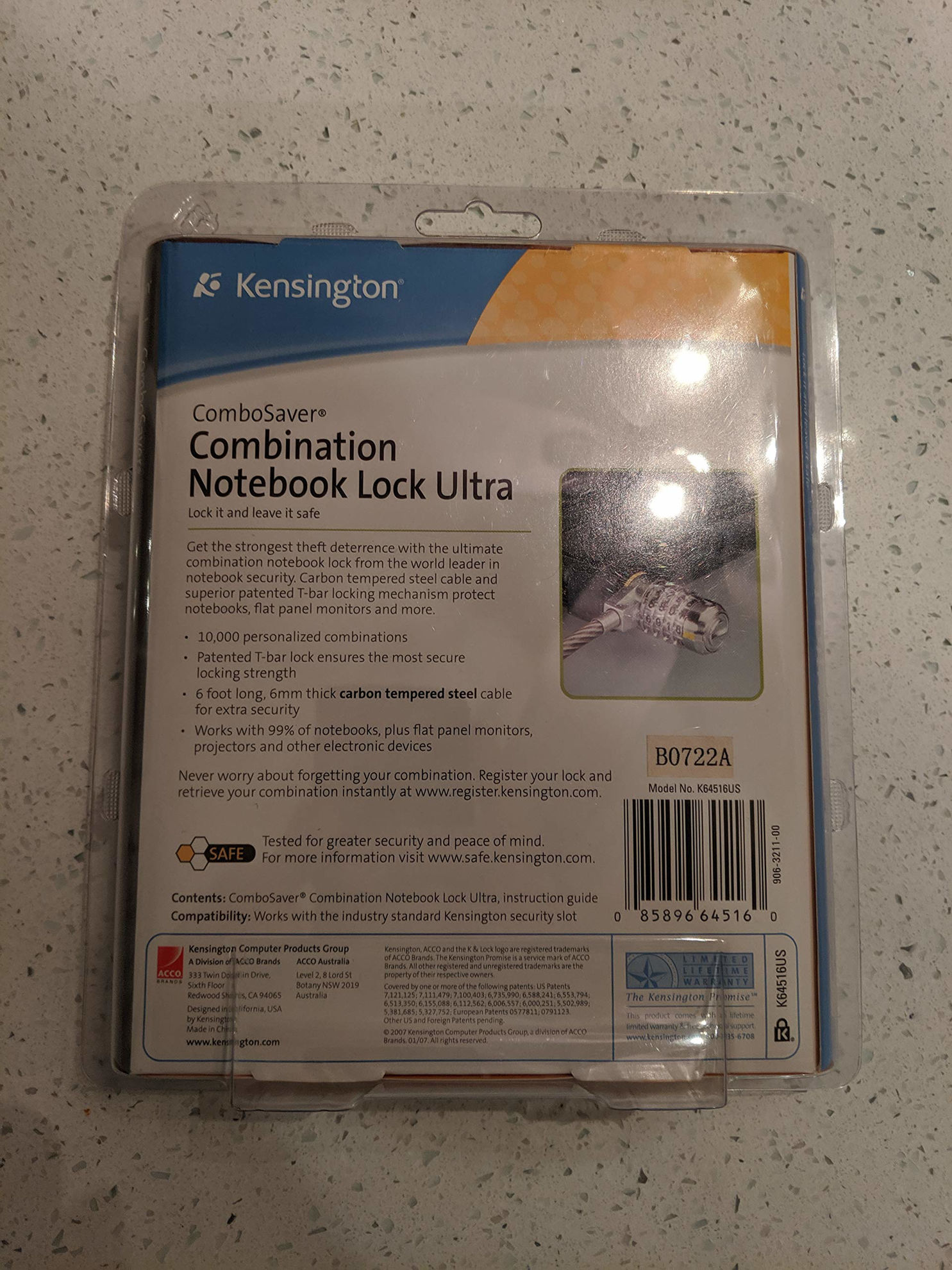 GetUSCart- Kensington K64516US Combosaver Ultra Combination Notebook Lock