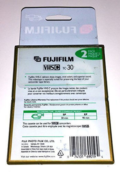 GetUSCart- 2 FujiFilm Video TC-30 VHS-C Premium Quality Videocassette ...