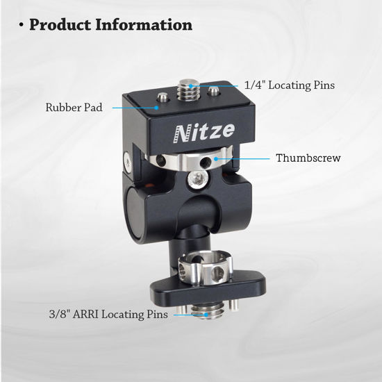 GetUSCart- Nitze Field Monitor Mount (3/8" ARRI Locating Pins to ...