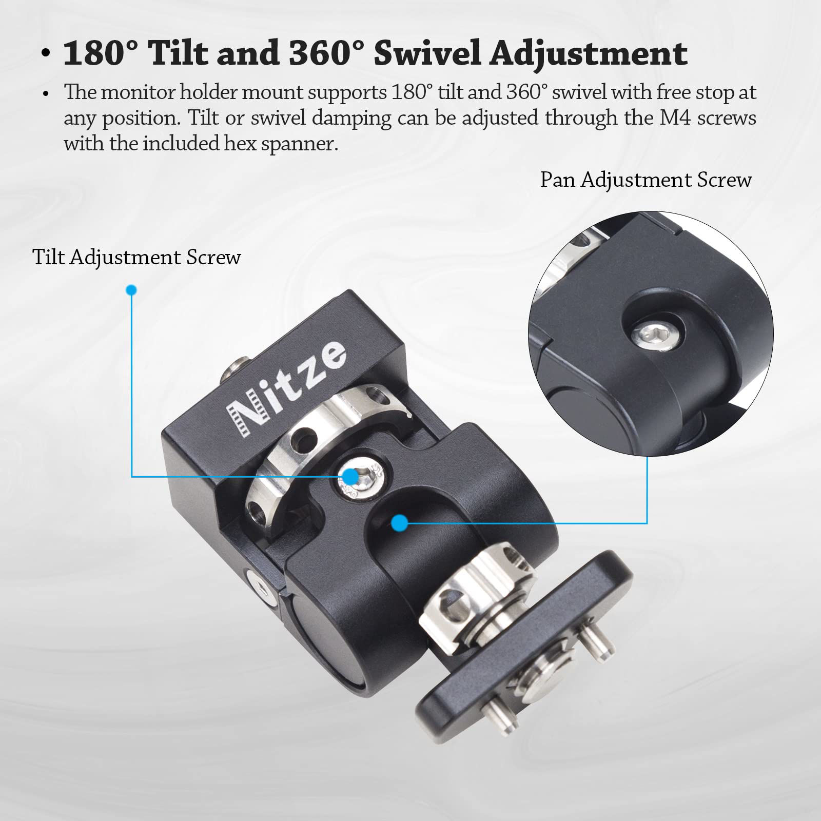 GetUSCart- Nitze Field Monitor Mount (3/8" ARRI Locating Pins to ...