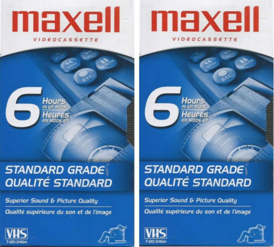 GetUSCart- Maxell VHS T-120/246m 2pk