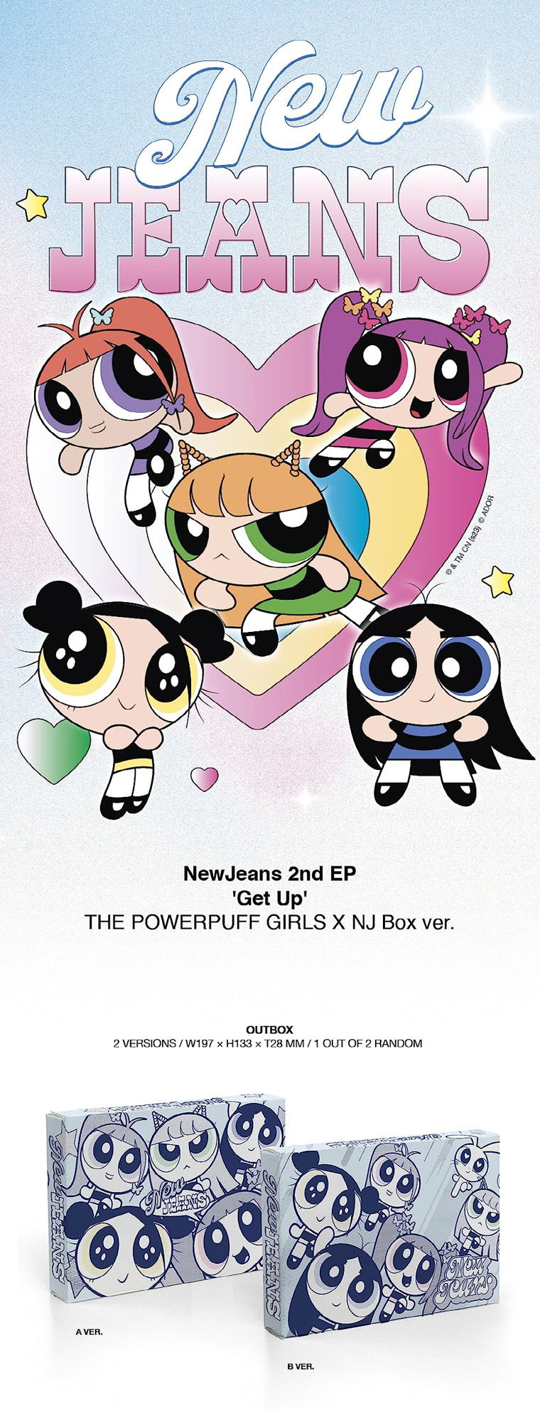 GetUSCart- NewJeans - Get Up [The Powerpuff Girls X NJ Box ver.] Album (2 ver. Set)