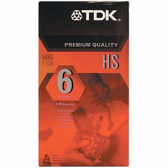 VCR Blank Tape TDK Standard Grade VHS Videotape – 8-Hour Recording Time ...