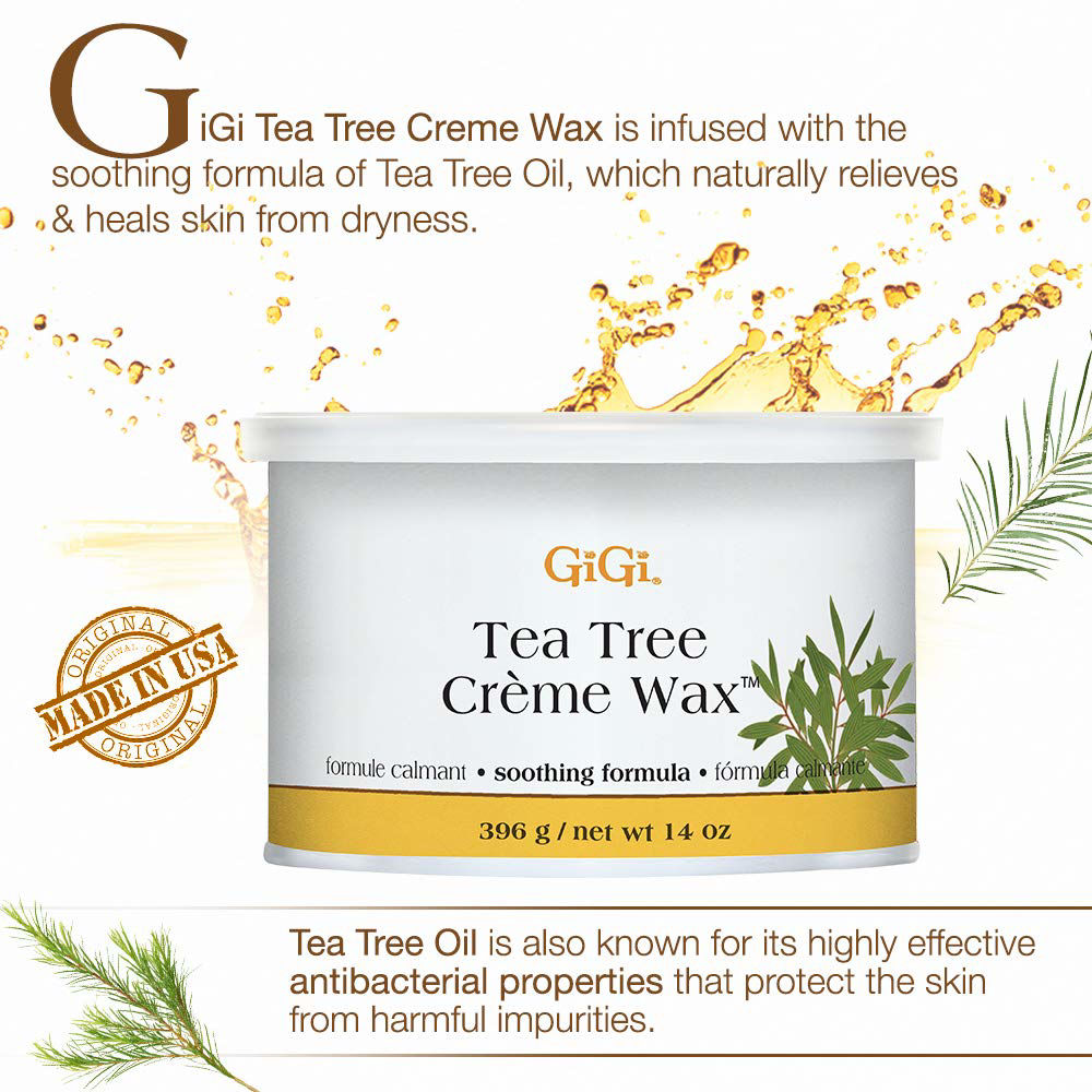 GetUSCart- GiGi Tea Tree Creme Hair Removal Soft Wax with Soothing ...