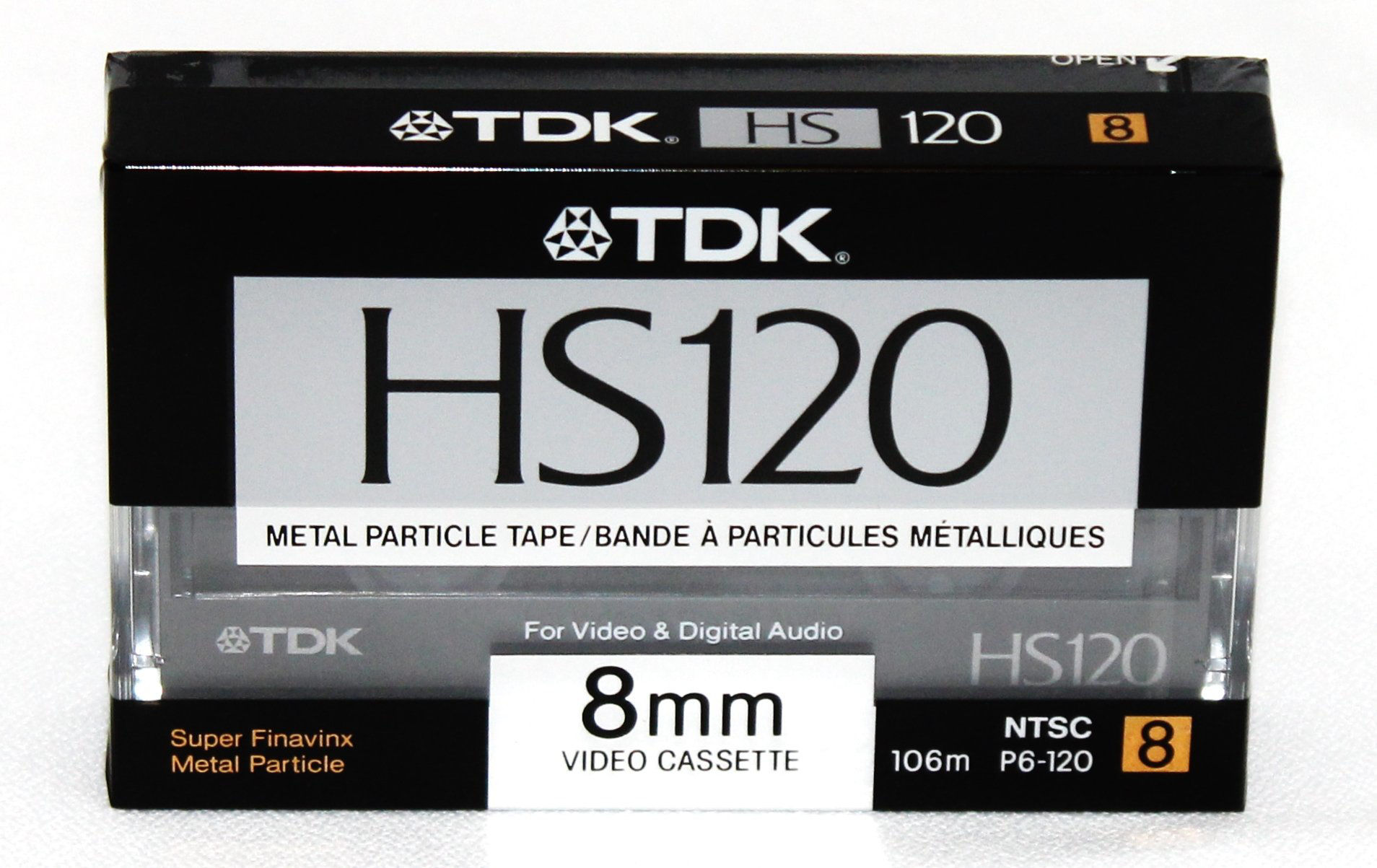 GetUSCart- 8mm Metal Particle Cassette Tape TDK HS120 120 Minute Blank Camcorder 4 Pack Hi8 and ...