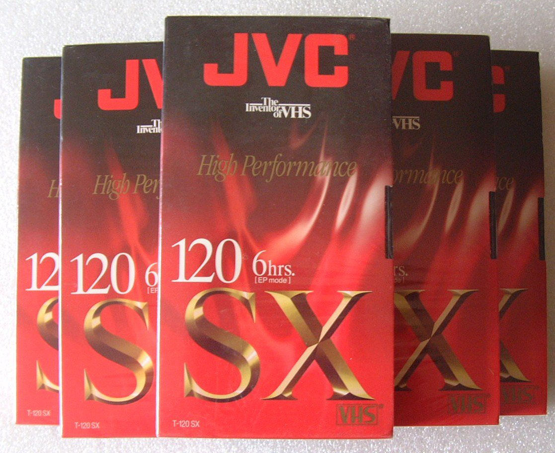 GetUSCart- JVC High Performance SX 120 6hrs. VHS tapes.5 Pack