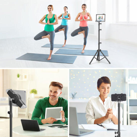 GetUSCart- IPad Tripod Floor Stand - Reinforced Telescoping Tablet ...