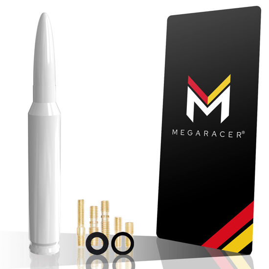 GetUSCart- Mega Racer White 50 Cal Bullet Style Antenna for Trucks ...