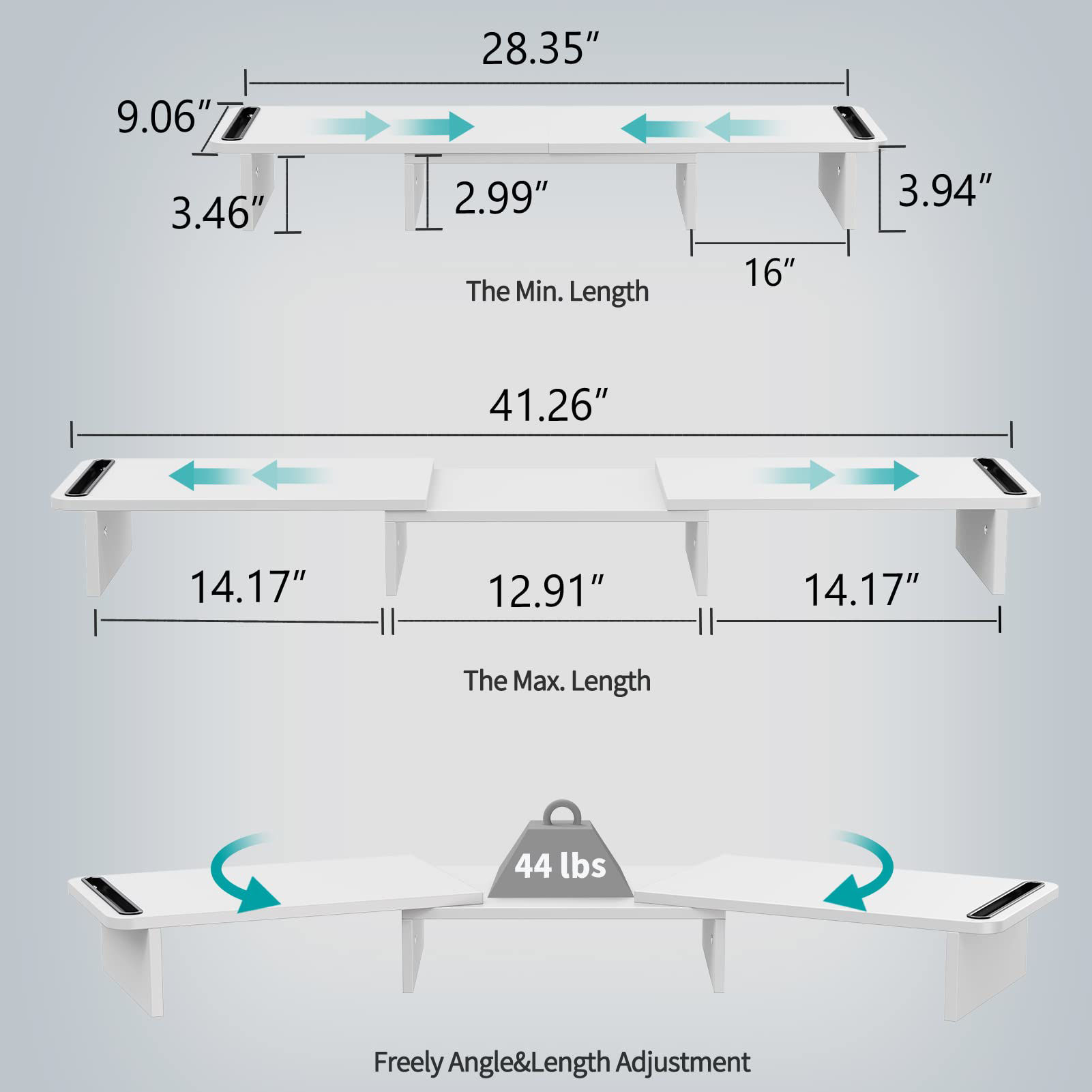 GetUSCart- Zimilar Dual Monitor Stand Riser, Monitor Stand with ...
