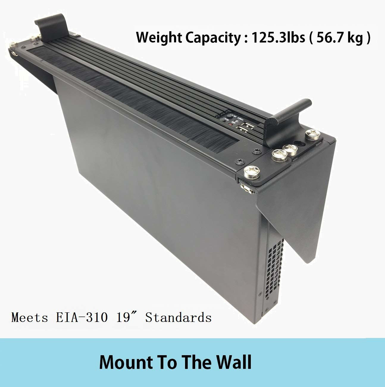 GetUSCart- JINGCHENGMEI 19 Inch 2U Heavy Duty Vertical Wall Mountable ...