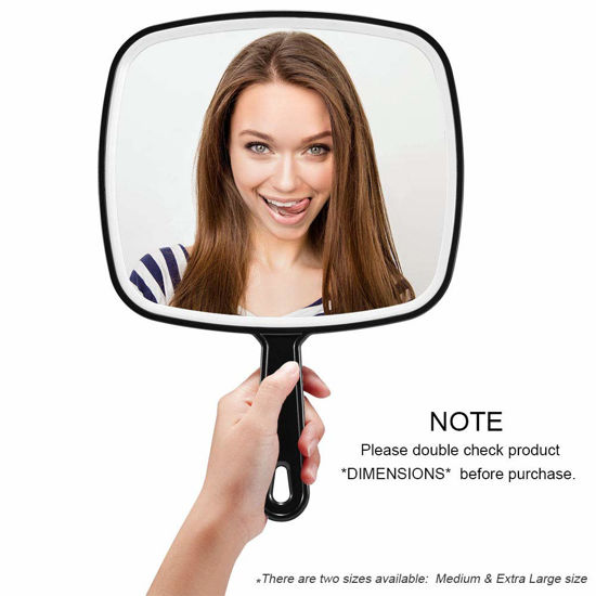 GetUSCart- OMIRO Hand Mirror, Extra Large Black Handheld Mirror with ...