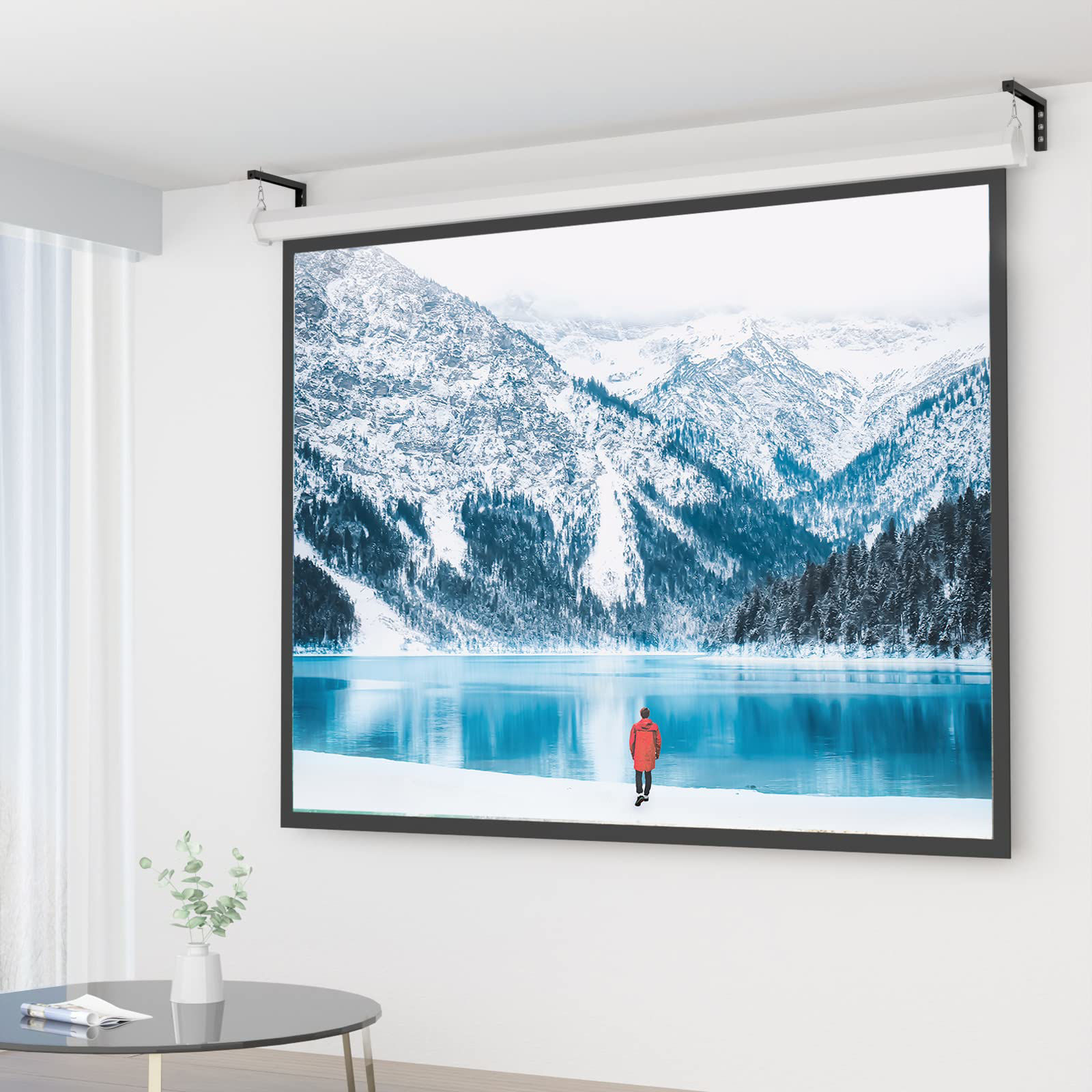 GetUSCart- WALI Universal Projector Screen Ceiling Mount, Wall Hanging ...