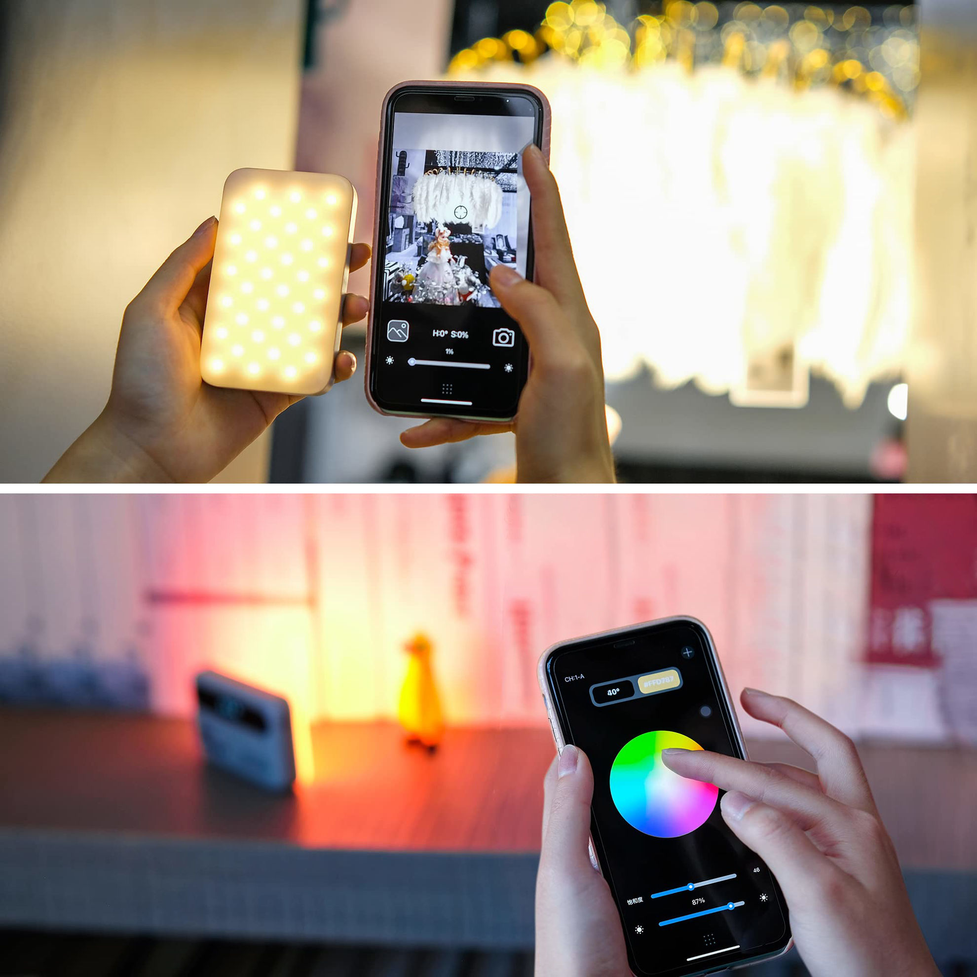 GetUSCart- Portable RGB LED Photography Light Panel, APP Remote 5W Full ...