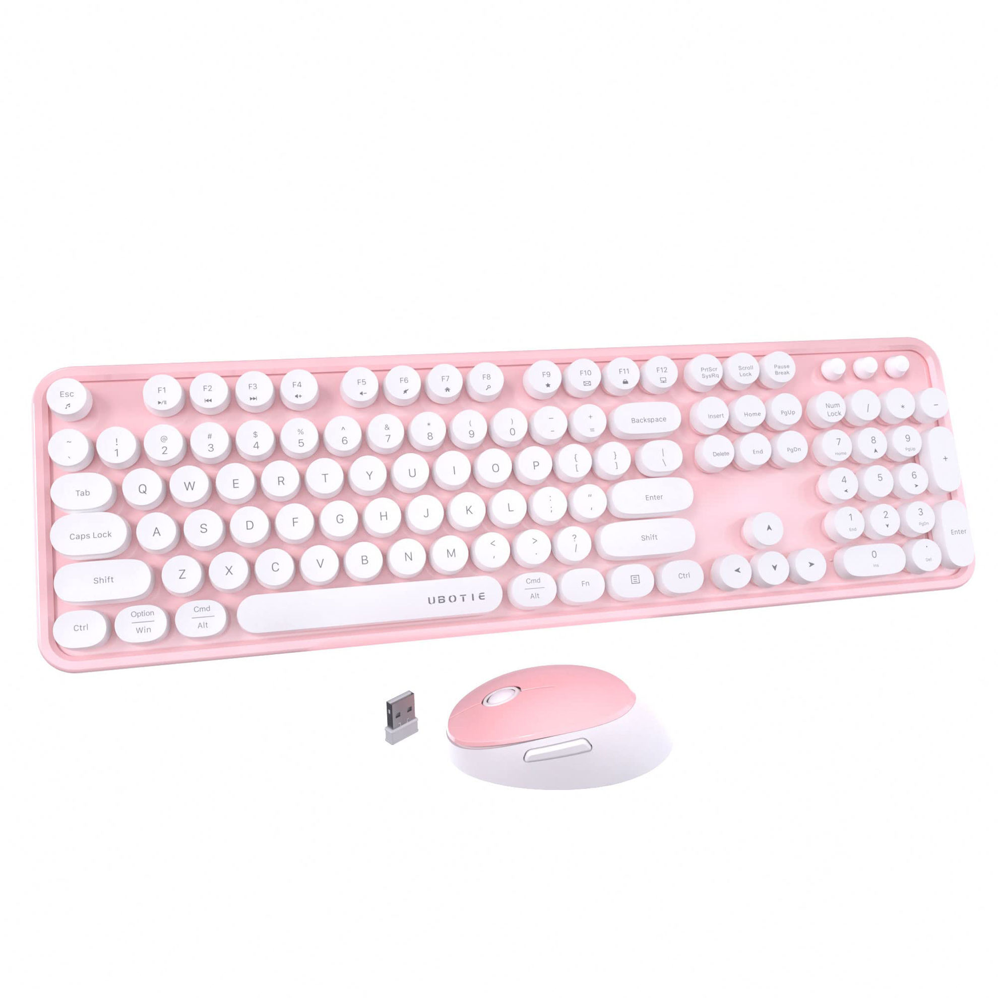 Getuscart Ubotie Colorful Computer Wireless Keyboard Mouse Combos