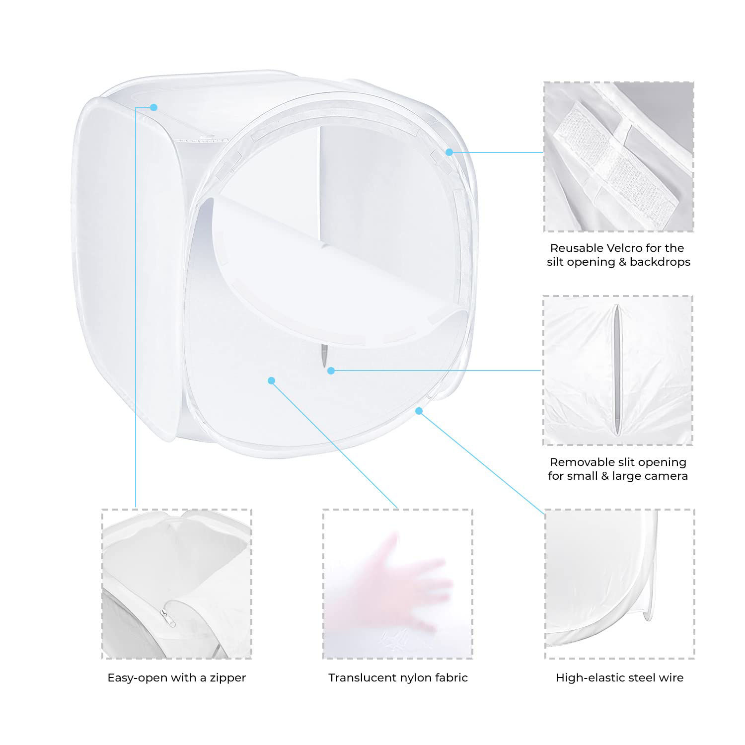 GetUSCart- Julius Studio 24 x 24 Table Top White Cube Shooting Tent ...