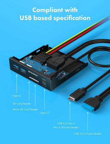 GetUSCart- GRAUGEAR | 6 interfaces Front Panel in 3.5 inches | USB3.2 ...