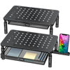 GetUSCart- Zimilar 2 Pack Monitor Stand Riser with Metal Drawer, 3 ...