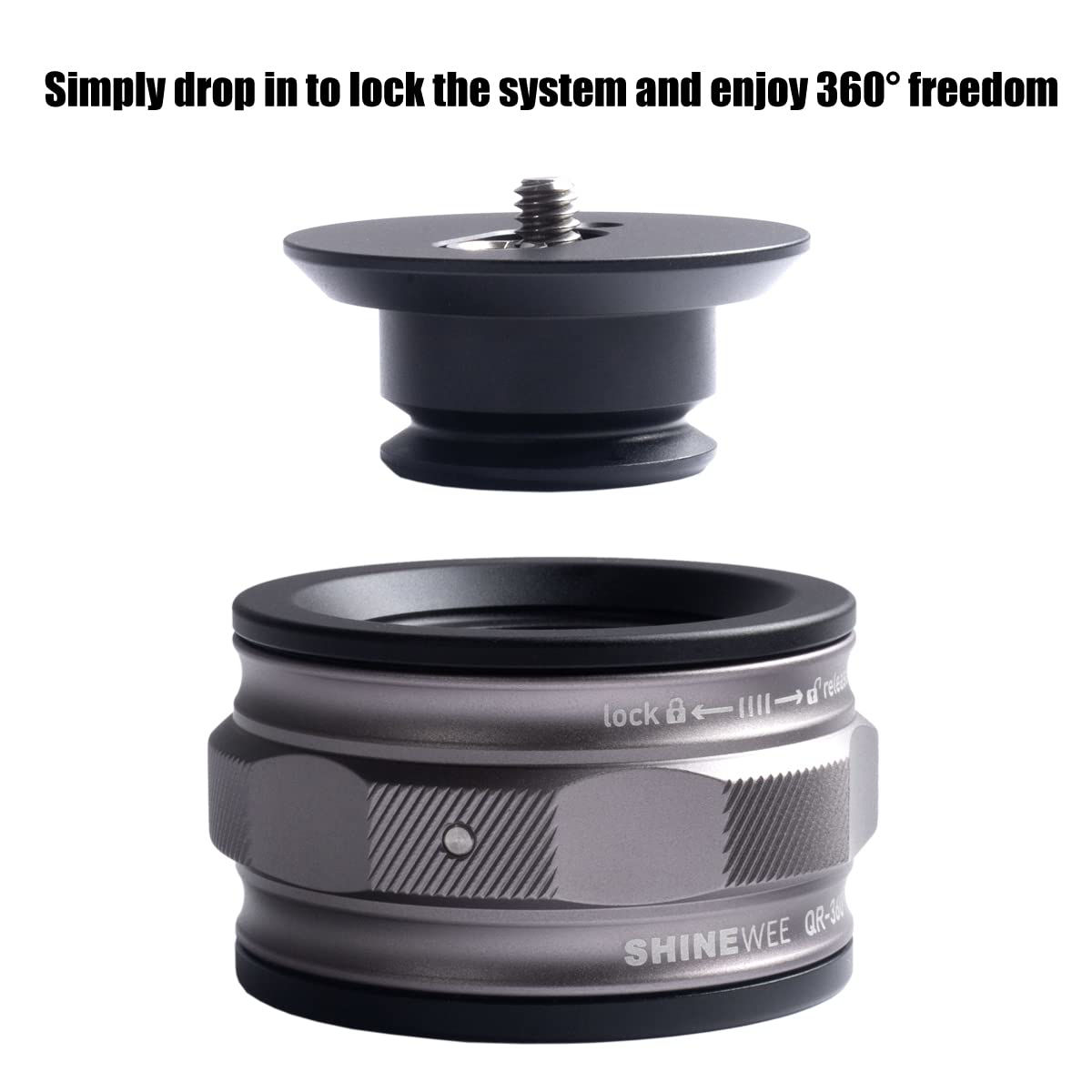 GetUSCart- Move Quick Release System,360° Drop in Quick Mount Gimbal ...