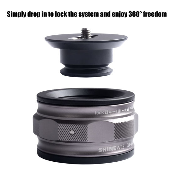 GetUSCart- Move Quick Release System,360° Drop in Quick Mount Gimbal ...
