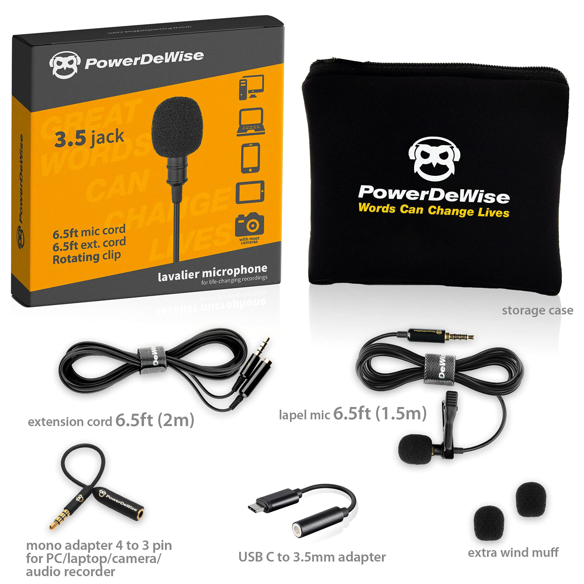 GetUSCart- PowerDeWise Upgraded 2022 Type-C Lavalier Microphone with ...