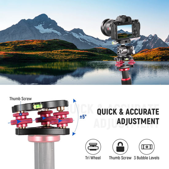 GetUSCart- NEEWER Tripod Head Leveling Base Camera Leveler, Aircraft ...