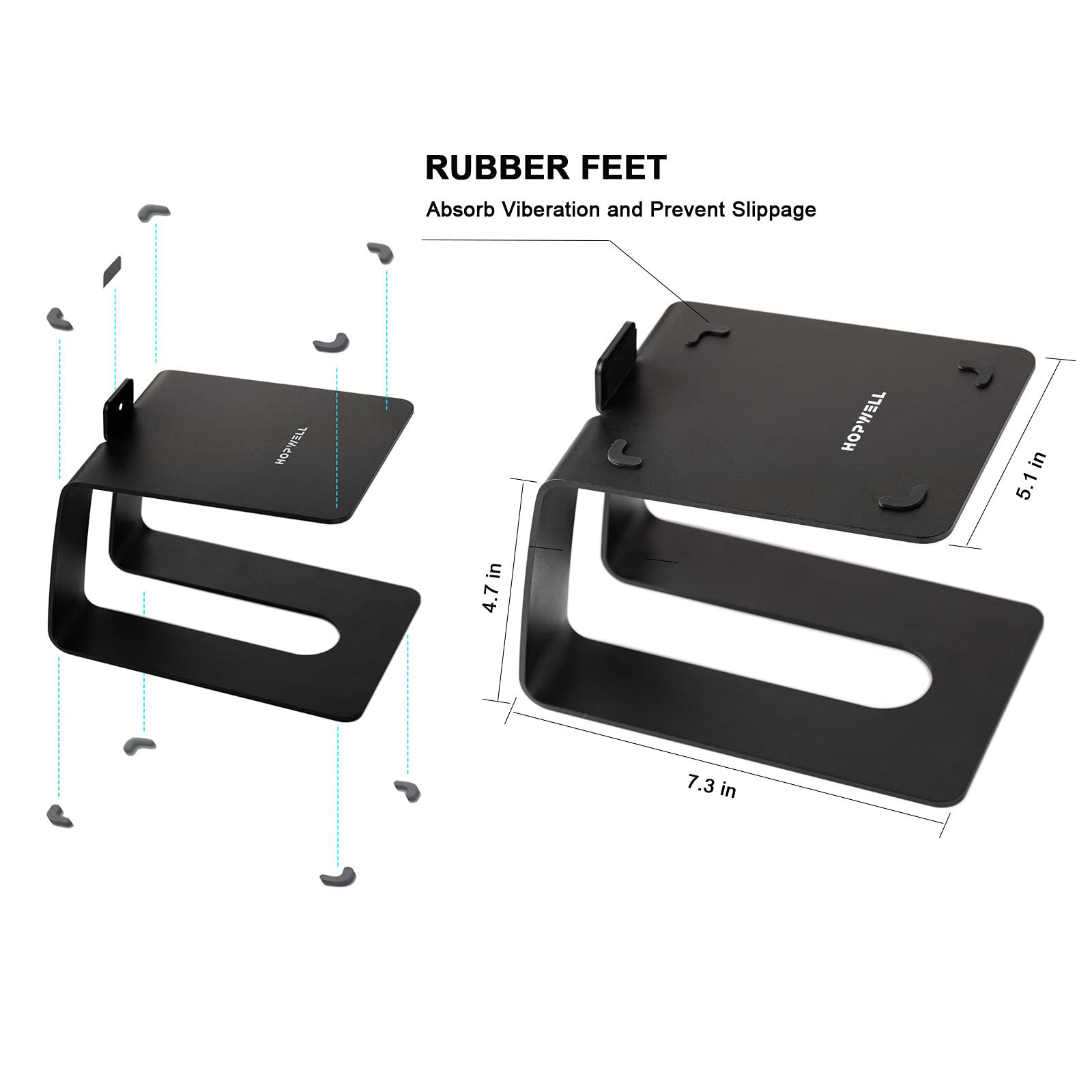 GetUSCart- HOPWELL Desktop Speaker Stands, Pair, Professional Studio ...
