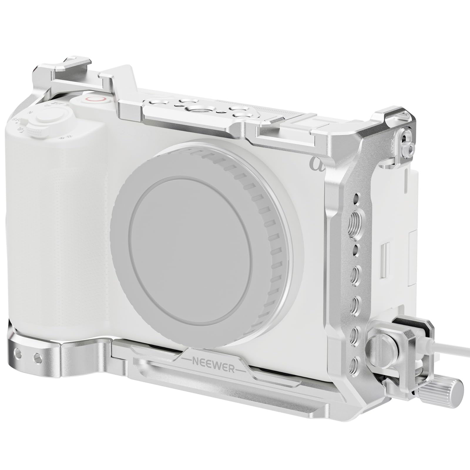 GetUSCart- NEEWER ZV-E1 Camera Cage with HDMI Cable Clamp, NATO Rail 3/ ...